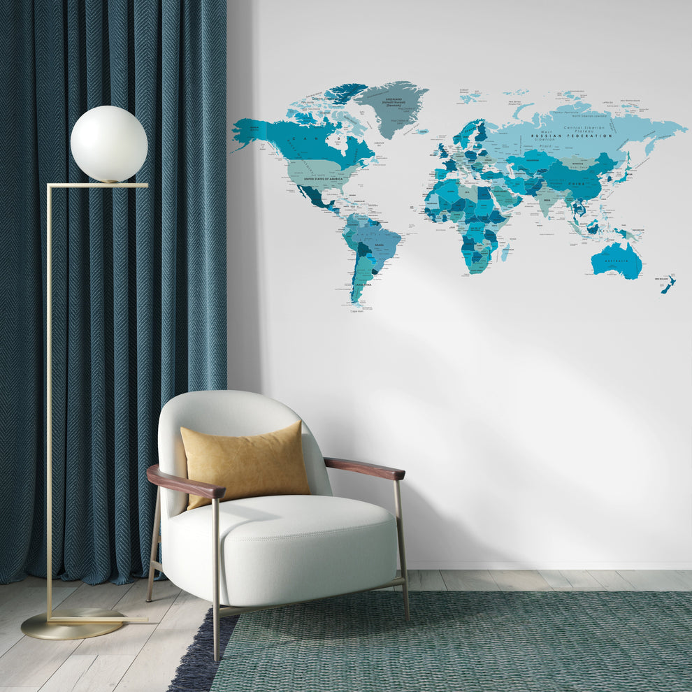 Modern World Map Wallpaper – Wallpapers4Beginners