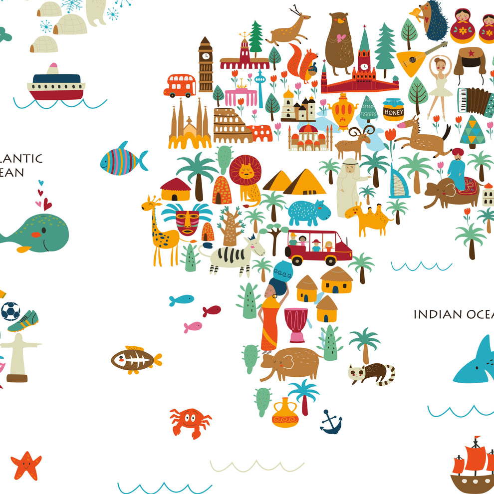 Illustrated World Map Wallpaper – Wallpapers4Beginners