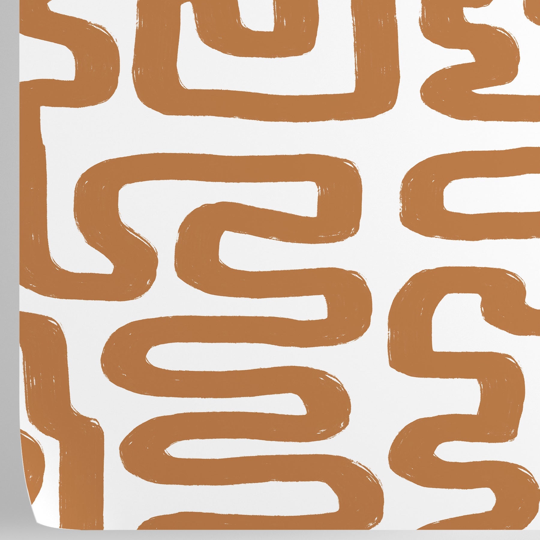 Brown Color Brush Stroke Labyrinth Pattern Wallpaper – Wallpapers4Beginners