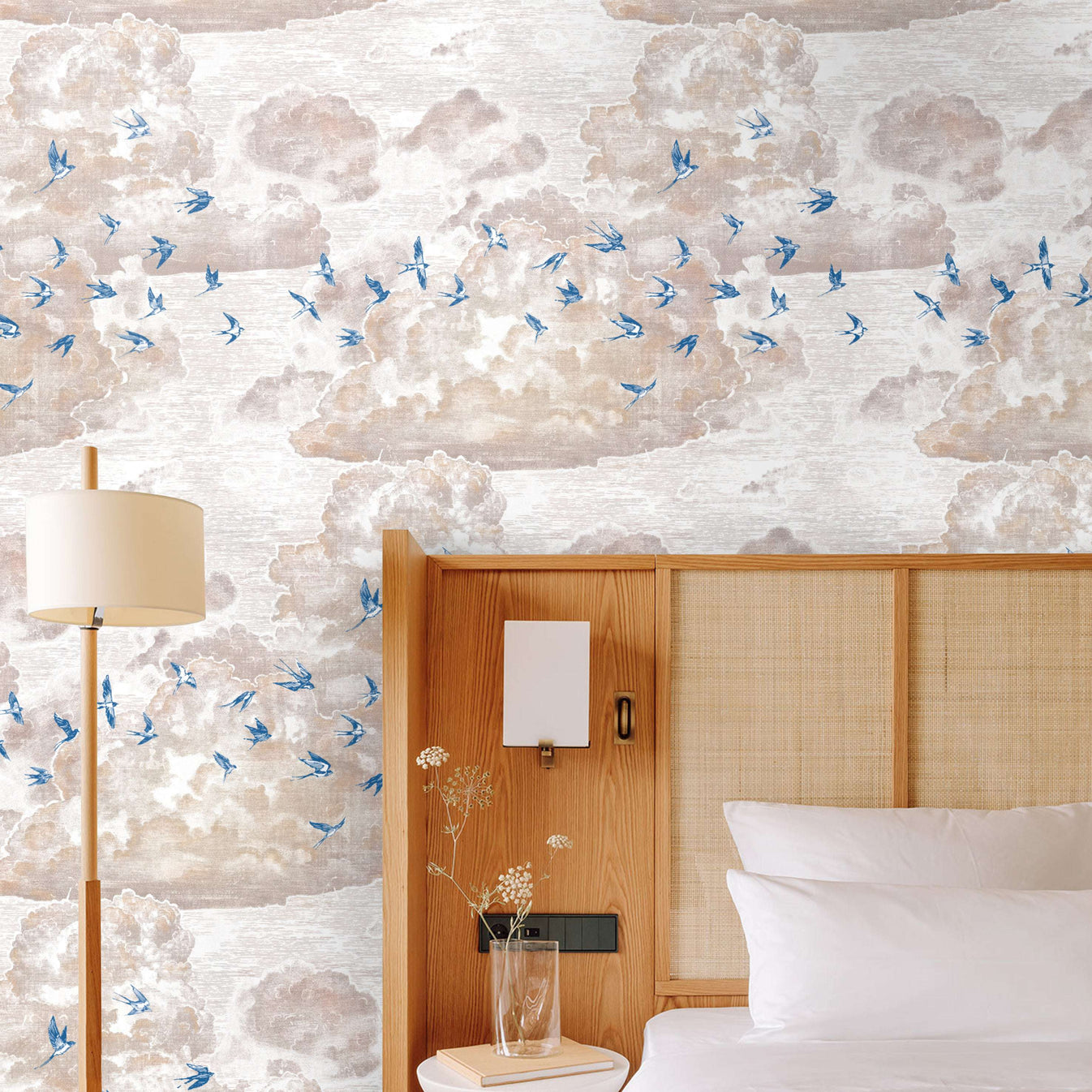 Blue Flying Swallows Wallpaper – Wallpapers4Beginners