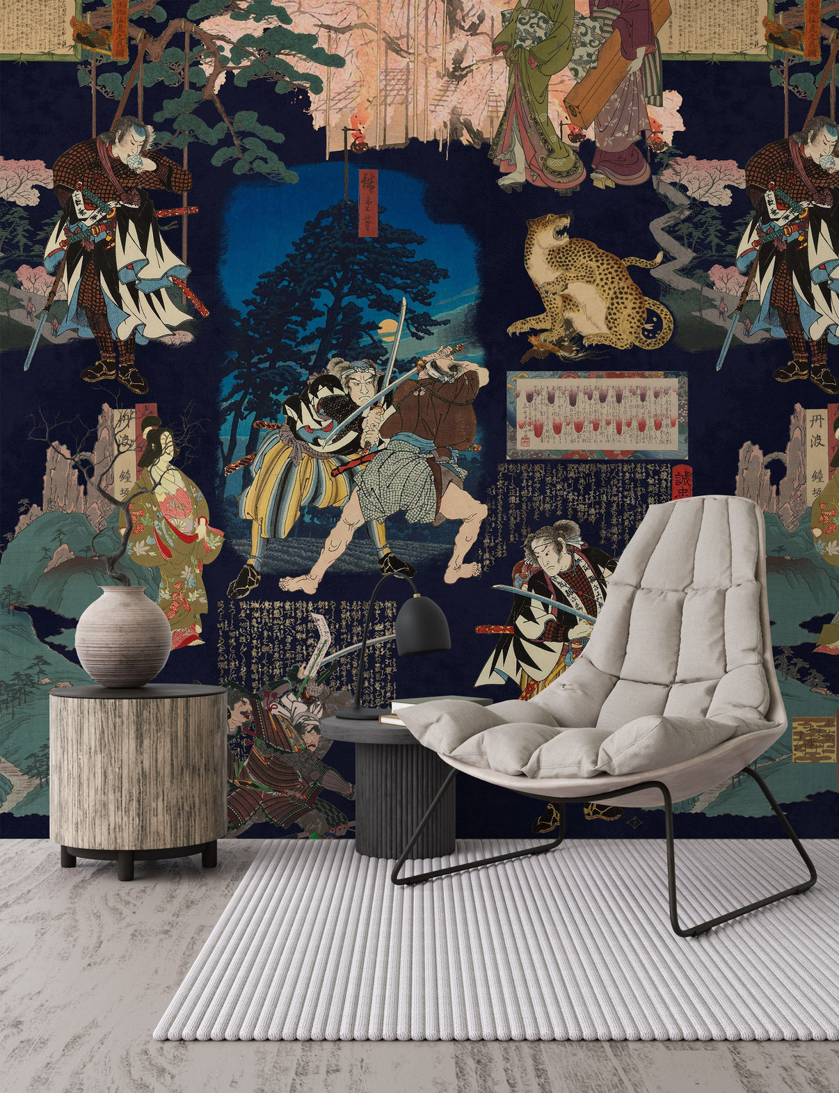 Samurai Tales Ukiyo-e Mural Wallpaper – Wallpapers4Beginners