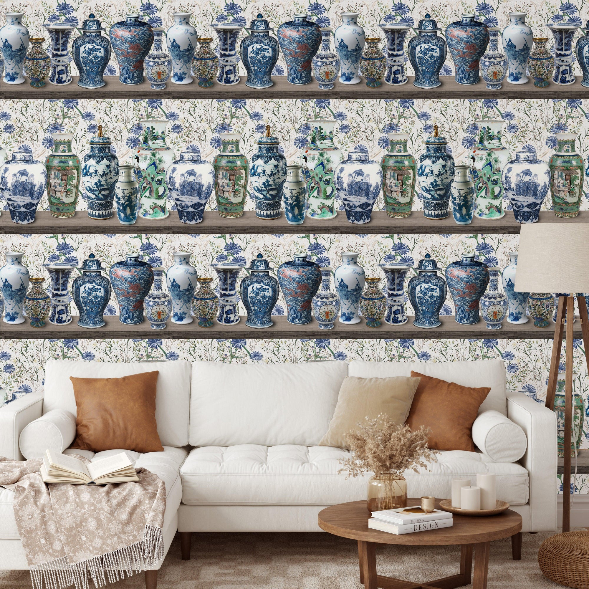 Chinoiserie Wallpaper with Ming Vases – Wallpapers4Beginners