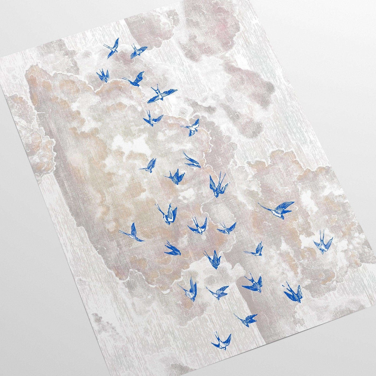 Blue Flying Swallows Wallpaper – Wallpapers4Beginners