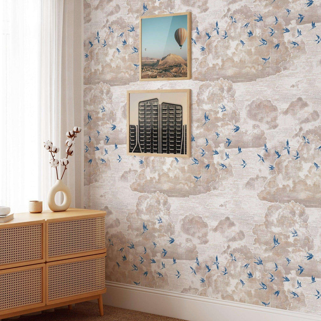 Blue Flying Swallows Wallpaper – Wallpapers4Beginners