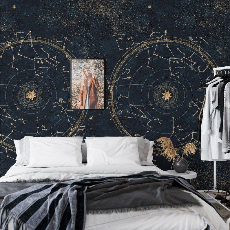Extra Large Space Constellations with Stars Wallpaper ...