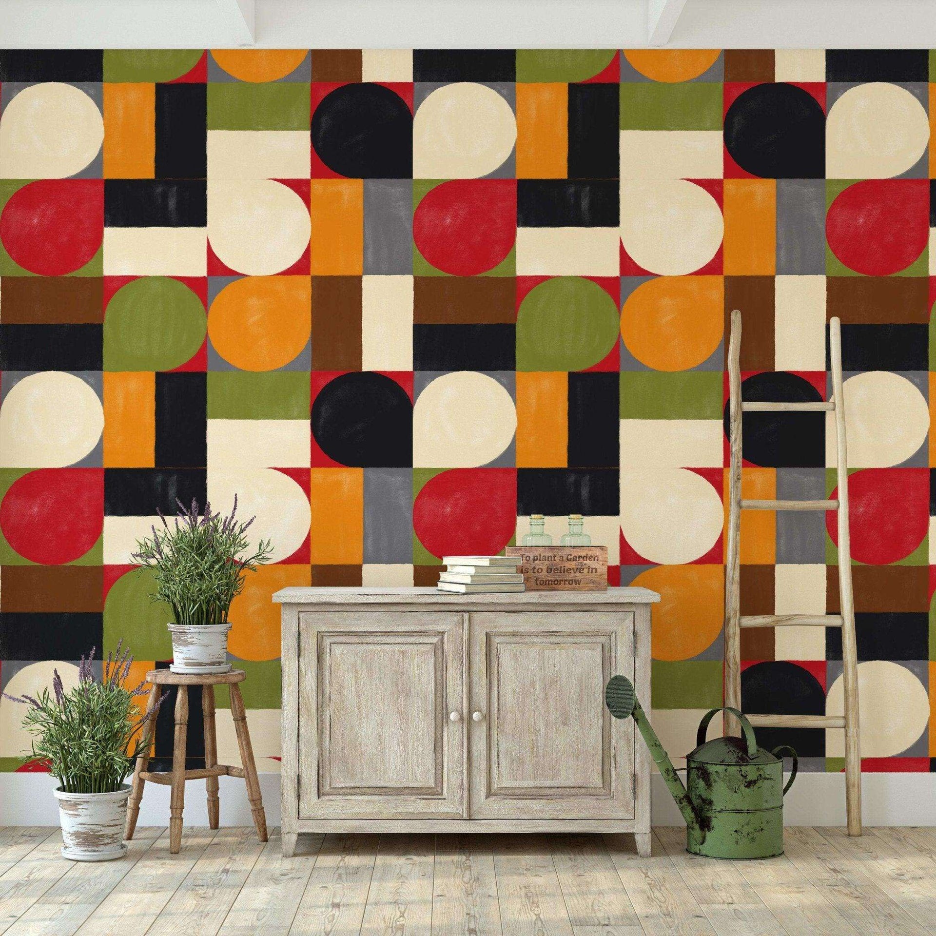 Mid Century Modern Graphic Wallpaper Mid Century Modern Peel And