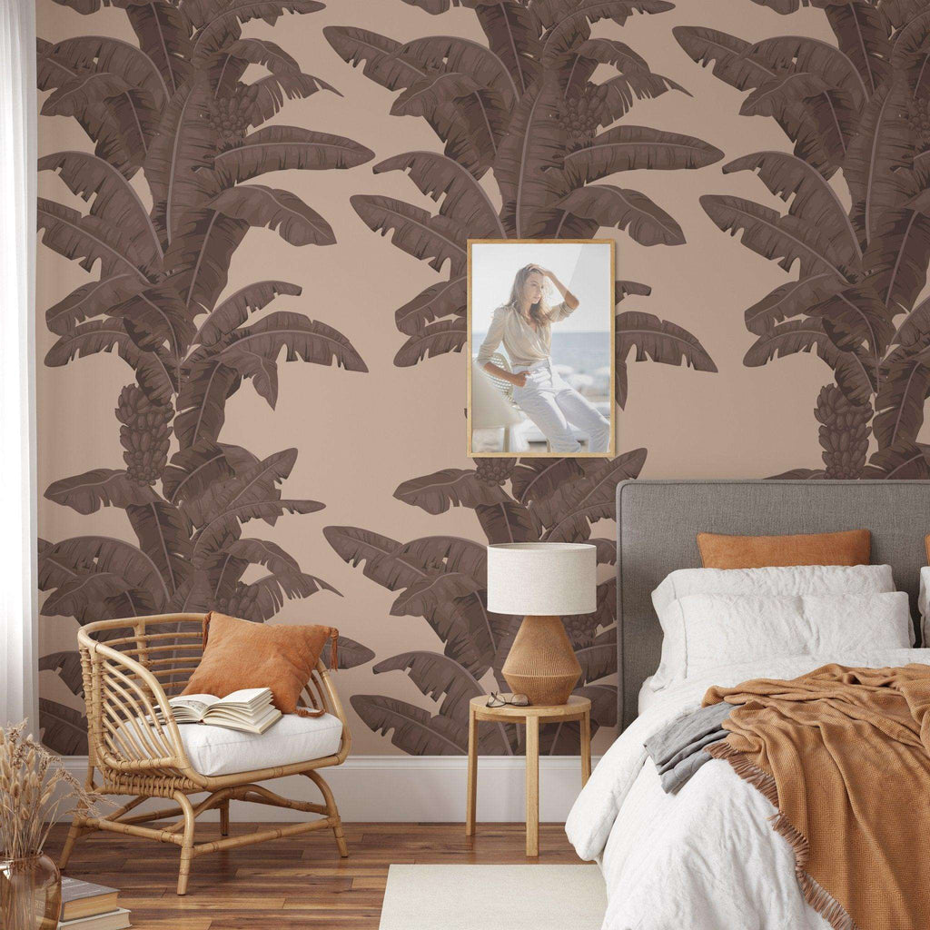 Tropical palm leaf print wallpaper – Wallpapers4Beginners