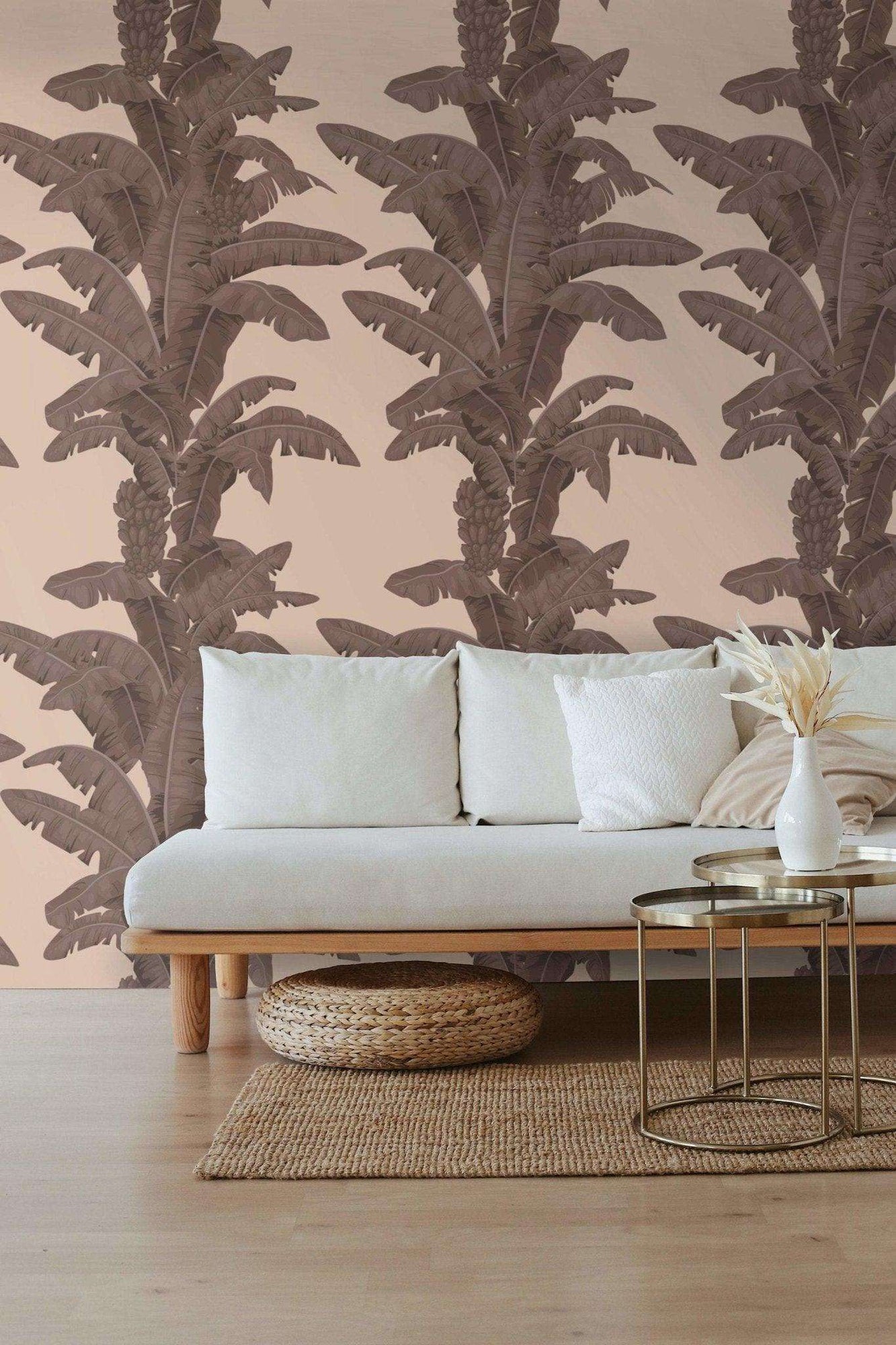 Tropical palm leaf print wallpaper – Wallpapers4Beginners