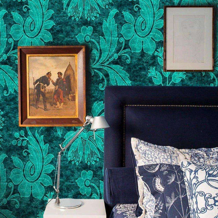 Turquoise Damask Vintage Wallpaper – Wallpapers4Beginners