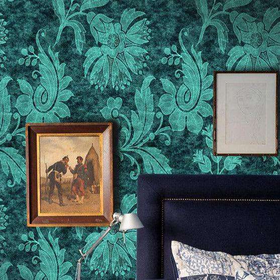 Turquoise Damask Vintage Wallpaper – Wallpapers4Beginners