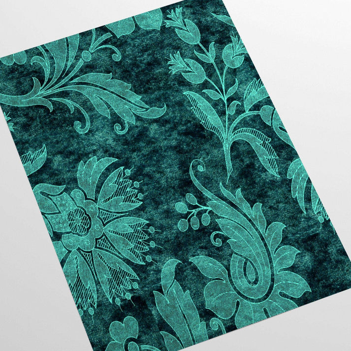 Turquoise Damask Vintage Wallpaper – Wallpapers4Beginners
